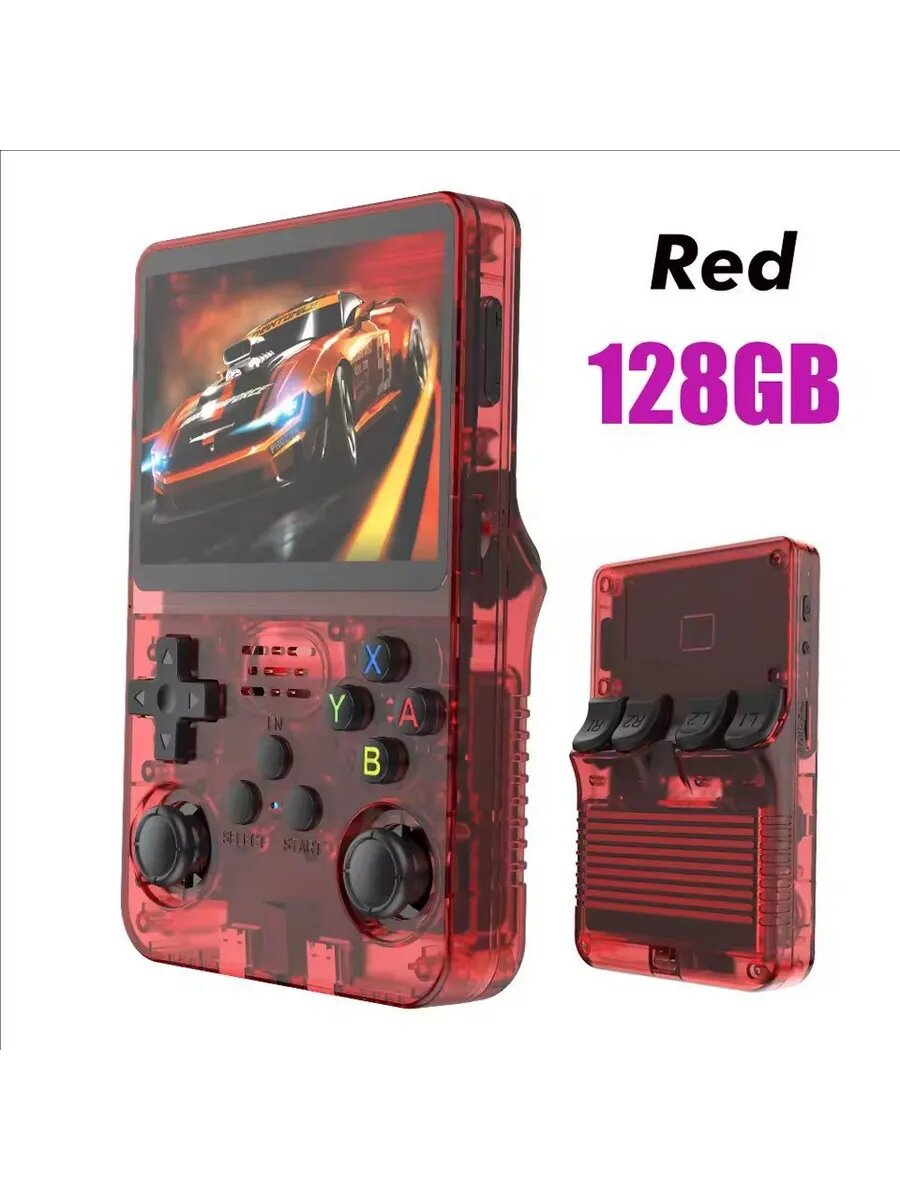 Портативная консоль R36S, 3.5' IPS, 128 ГБ, ретро
