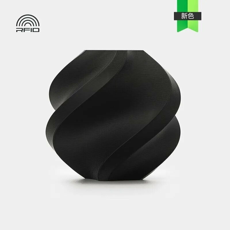 Bambu Lab PLA Tough+ 3D-филамент: повышенная ударная вязкость, устойчивость к излому, улучшенная прочность и долговечность. Оснащен RFID-идентификацией. черный 12014.1 кг. В комплекте с катушкой.