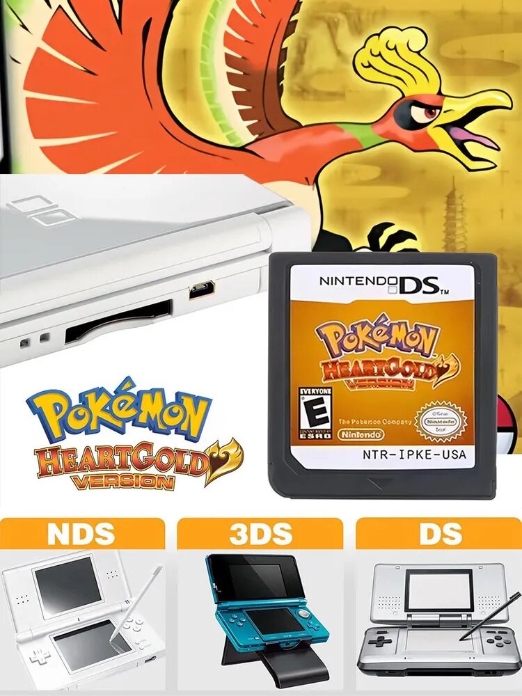 Игровой картридж Pokmon Platinum комбинированные игры для Nintendo 3DS, NDSi XL/LL, NDS, NDSL, NDSXL (Английская )