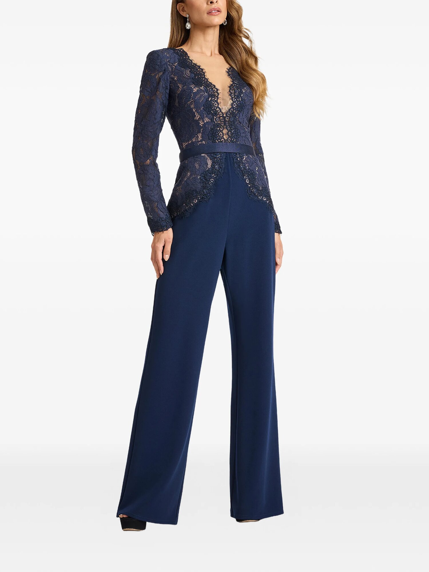 Комбинезон Amaris lace-panelled belted jumpsuit