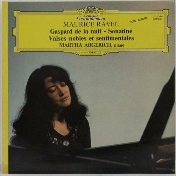 Винтажная виниловая пластинка RAVEL - GASPARD DE LA NUIT, SONATINE, VALSES NOBLES ET SENTIMENTALES (MARTHA ARGERICH)
