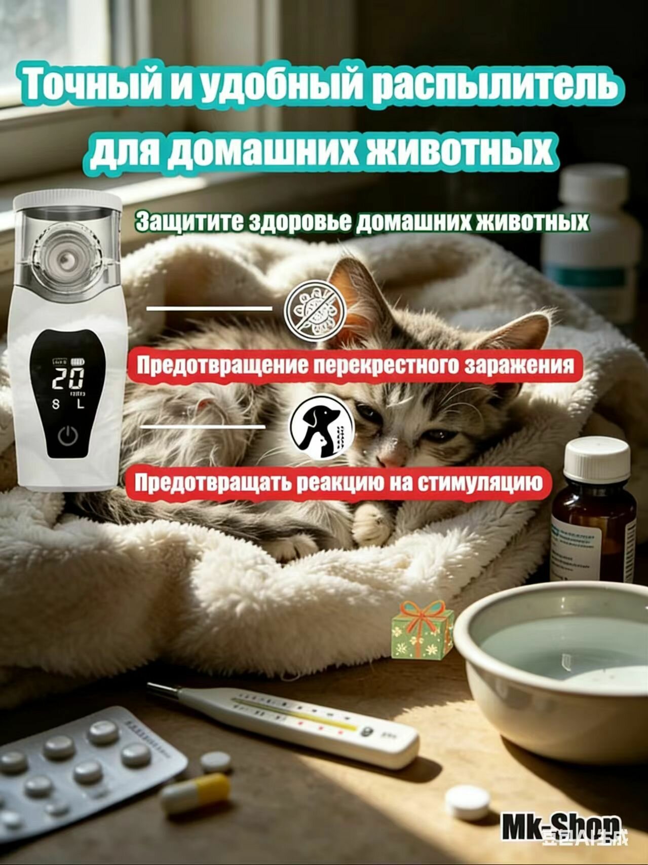 Небулайзер, Распылитель для домашних животных