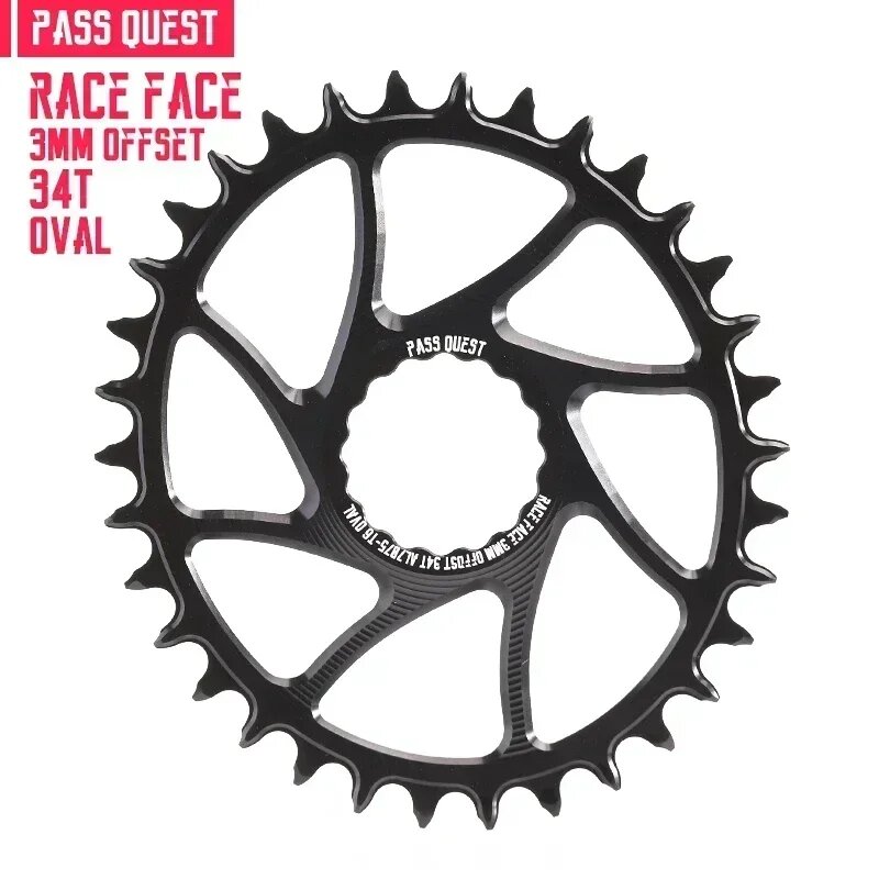 Raceface Pass Quest 34T звёздочка, 3 мм, черная