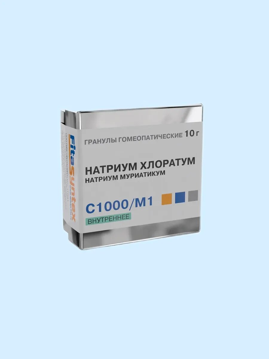 Натриум хлоратум С1000, гранулы гомеопатические, 10 грамм , Фитасинтекс