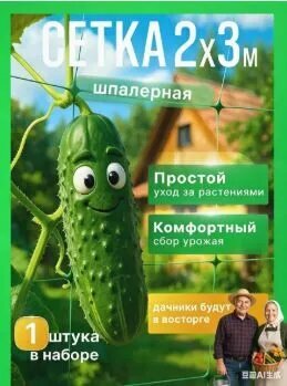 Сетка садовая ограждающая, Полиэтилен,3х2м