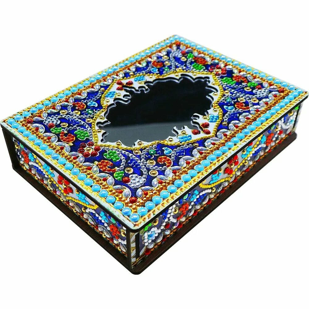 Творческий набор шкатулка Мандала, 20x15 см, с акриловым зеркалом