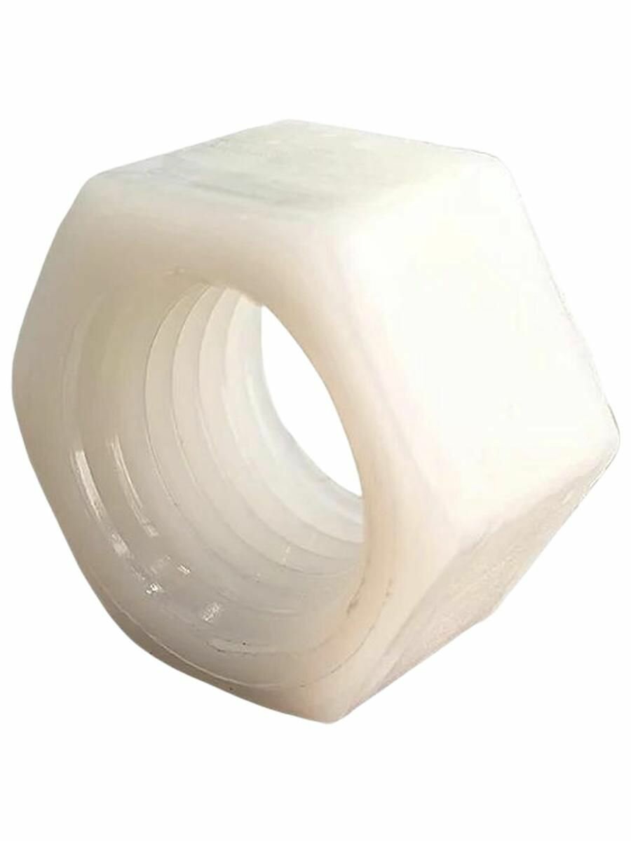 Гайка М12 x 1.75 DIN934 шестигранная полиамидная, 5 шт. в упаковке