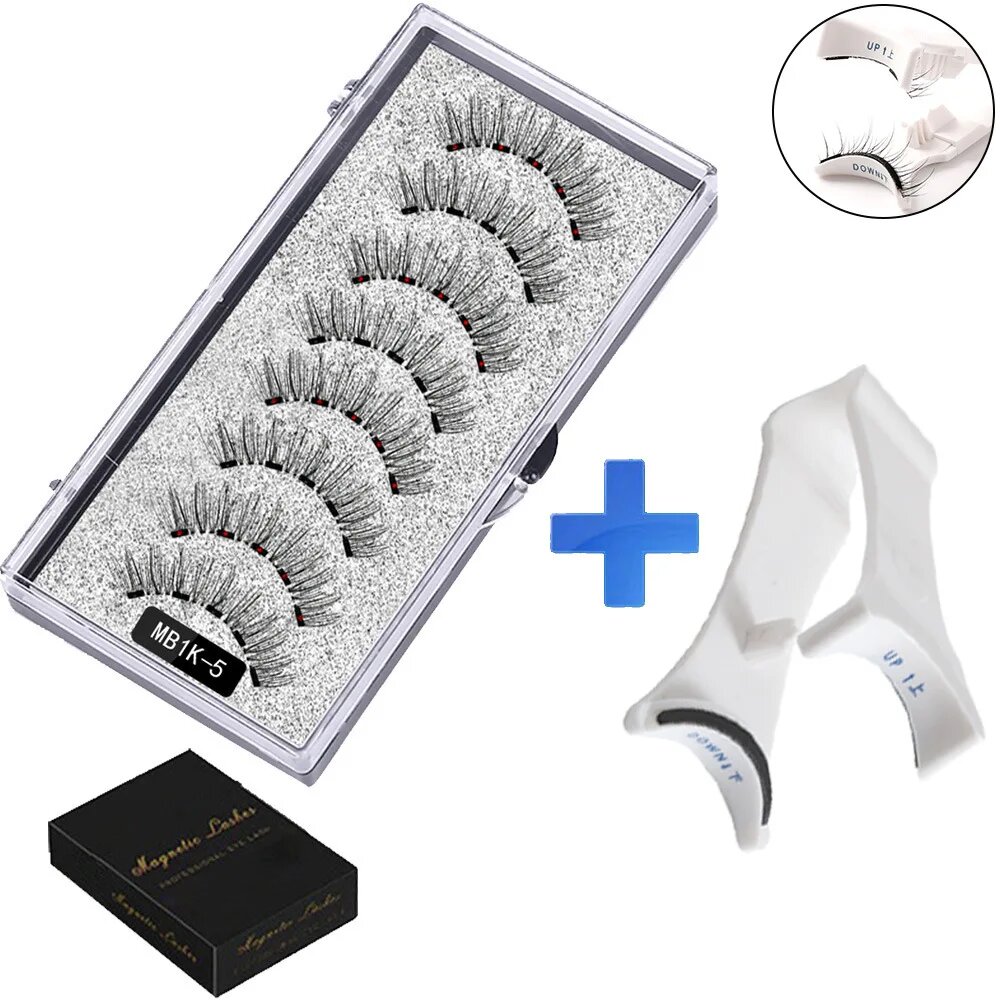 Магнитные ресницы 3D Natural Look 2 пары MB1K-with clip
