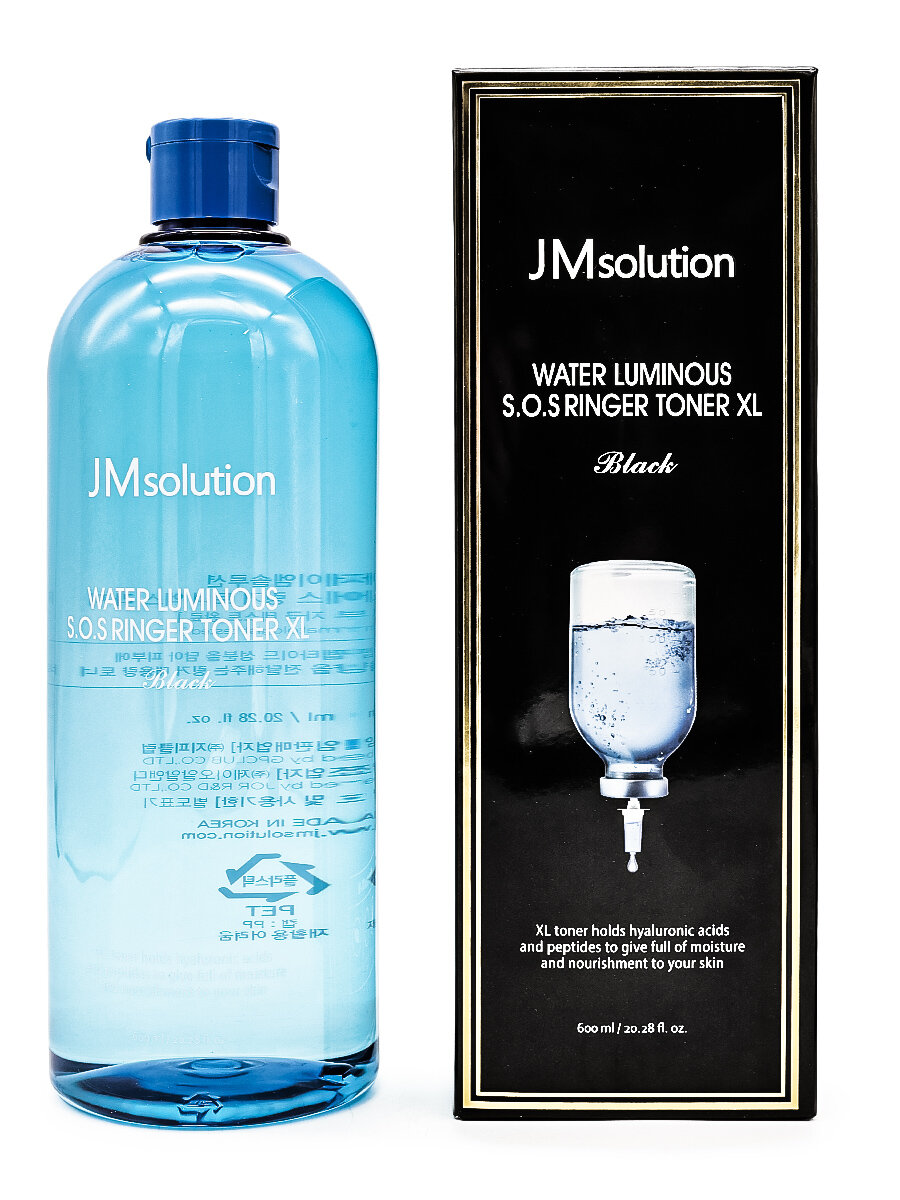 JMsolution Тонер для лица увлажняющий с гиалуроновой кислотой Vater Luminos Sos Ringer Toner XL, 600 мл