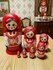 Матрешка, 7 шт, красный, ДПК, 21x15x10.5 см, Китай