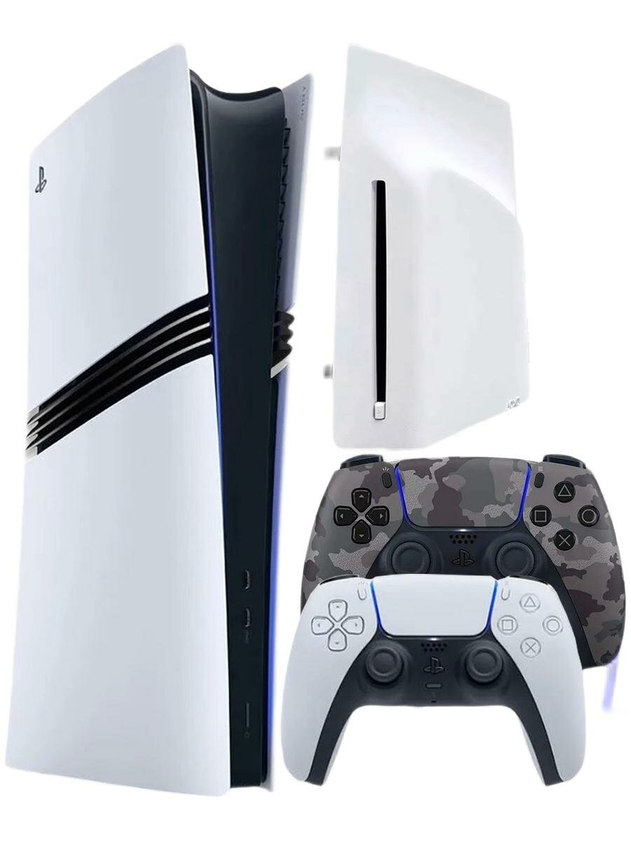 Sony PlayStation 5 Pro Digital Edition 2ТБ + Дисковод + Второй камуфляжный геймпад, Переходник РФ в подарок