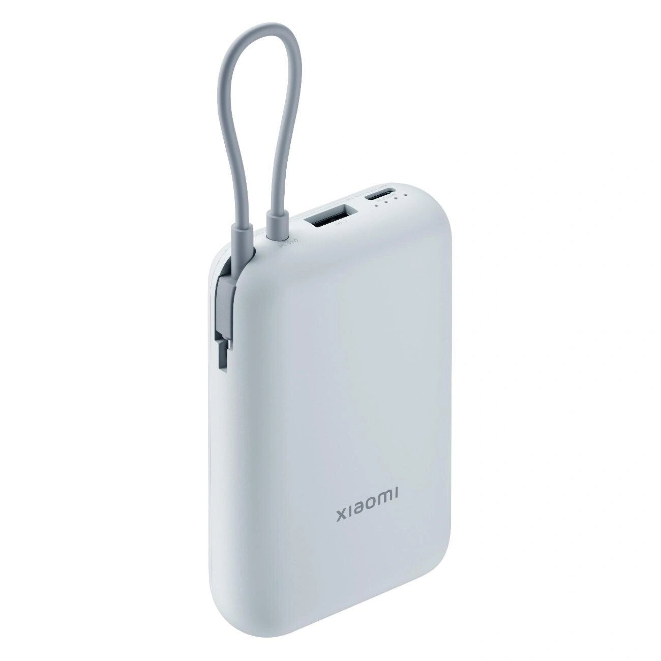 Портативный аккумулятор Xiaomi Power Bank 10000mAh (Integrated Cable) ледяной синий GL