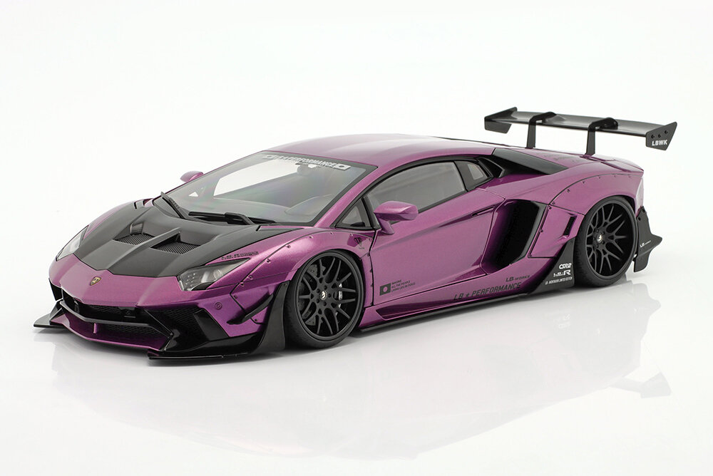 Модель коллекционная Lamborghini aventador liberty walk lb works 2020 / ламборгини авентадор фиолетовый с карбоном
