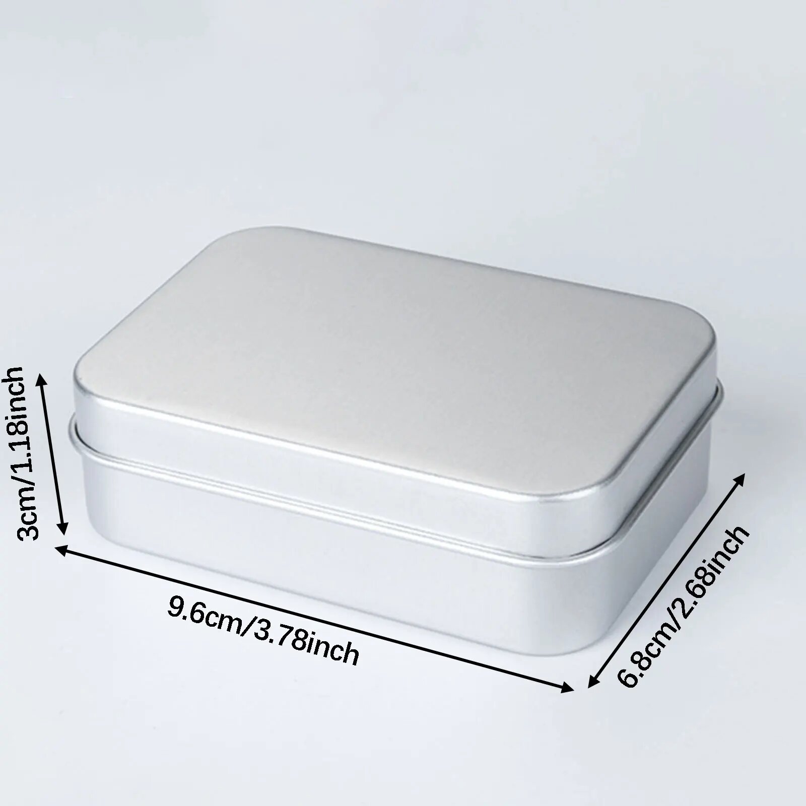 Герметичная металлическая мыльница для путешествий rectangle