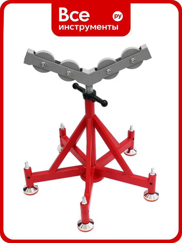 Опора для труб с роликовой головкой TD-tools 820-1120мм TD1108HR5