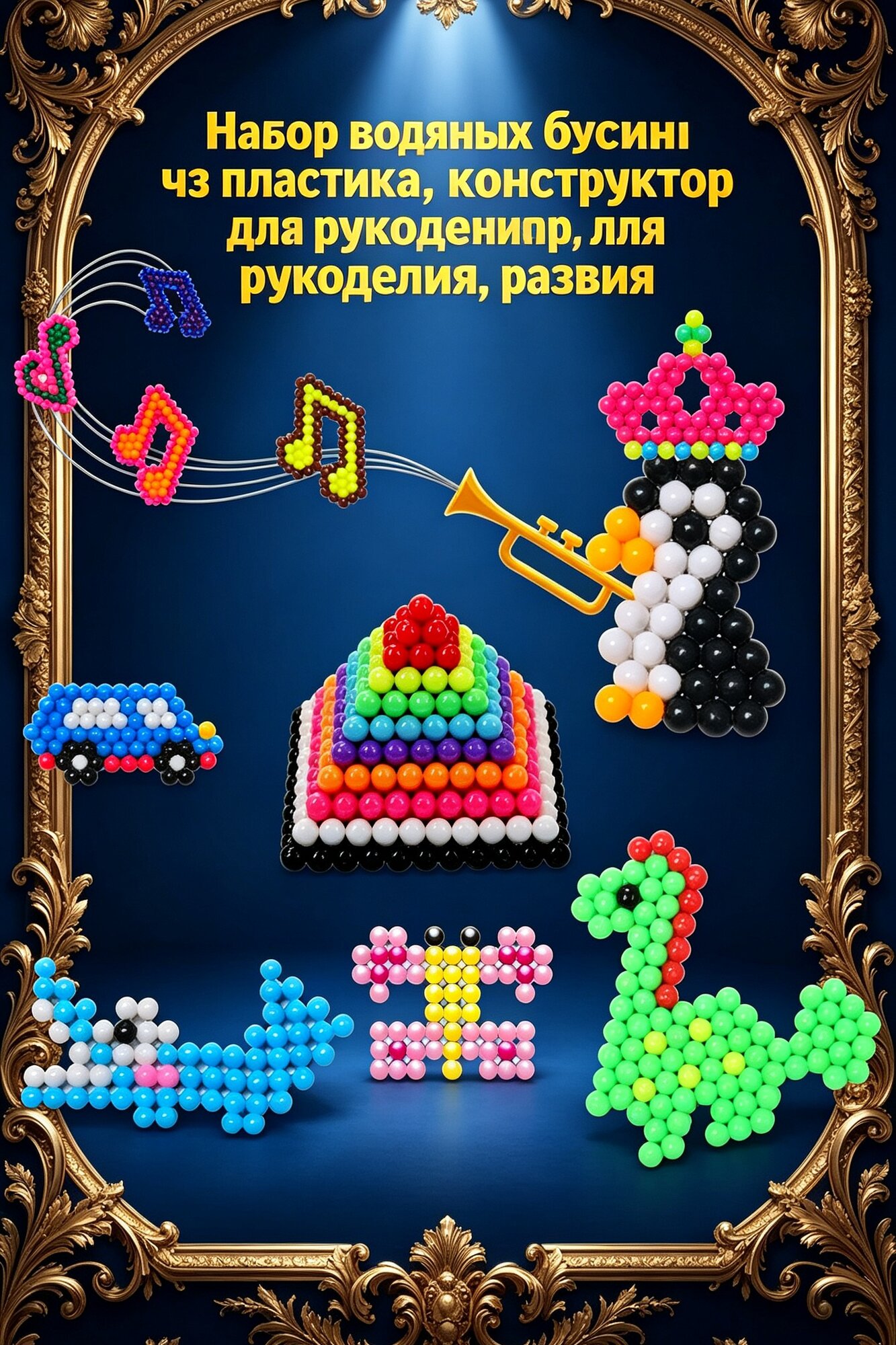 Набор водяных бусин из пластика, конструктор для рукоделия, развивающая игрушка для мальчиков и девочек 4-6 лет