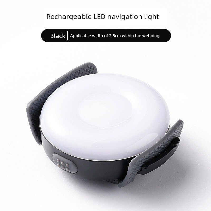 Световой LED фонарик для собак ночью, антипотеряный подвесной брелок для средних пород, черный цвет, регулируемый