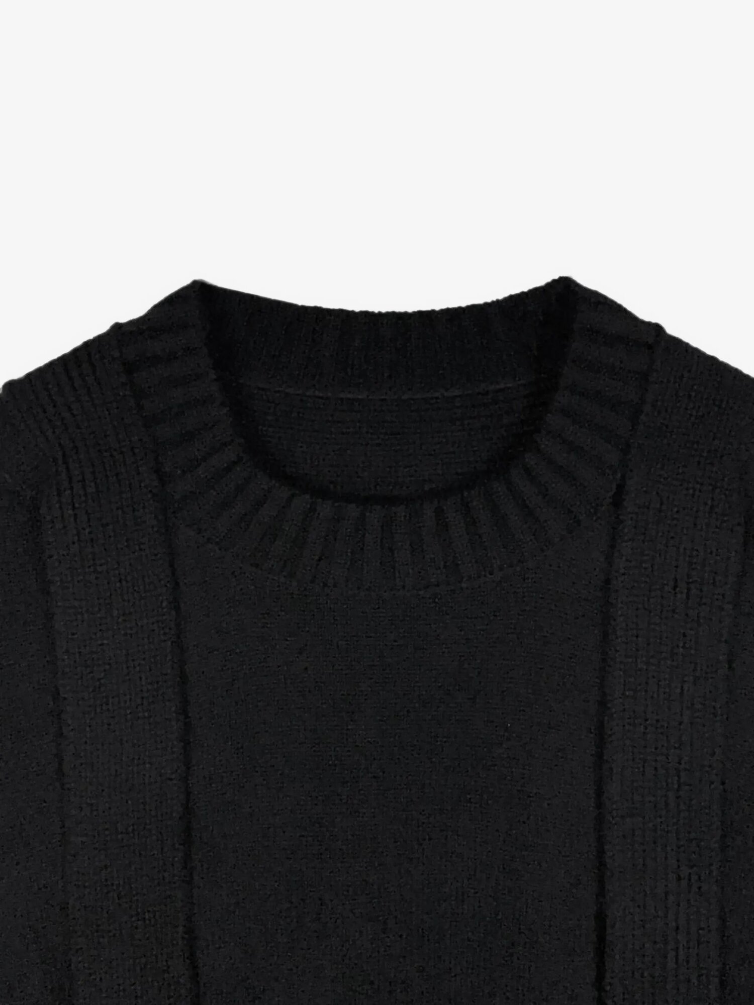 Джемпер Sacai Panelled wool jumper, размер 46, black — фото 1