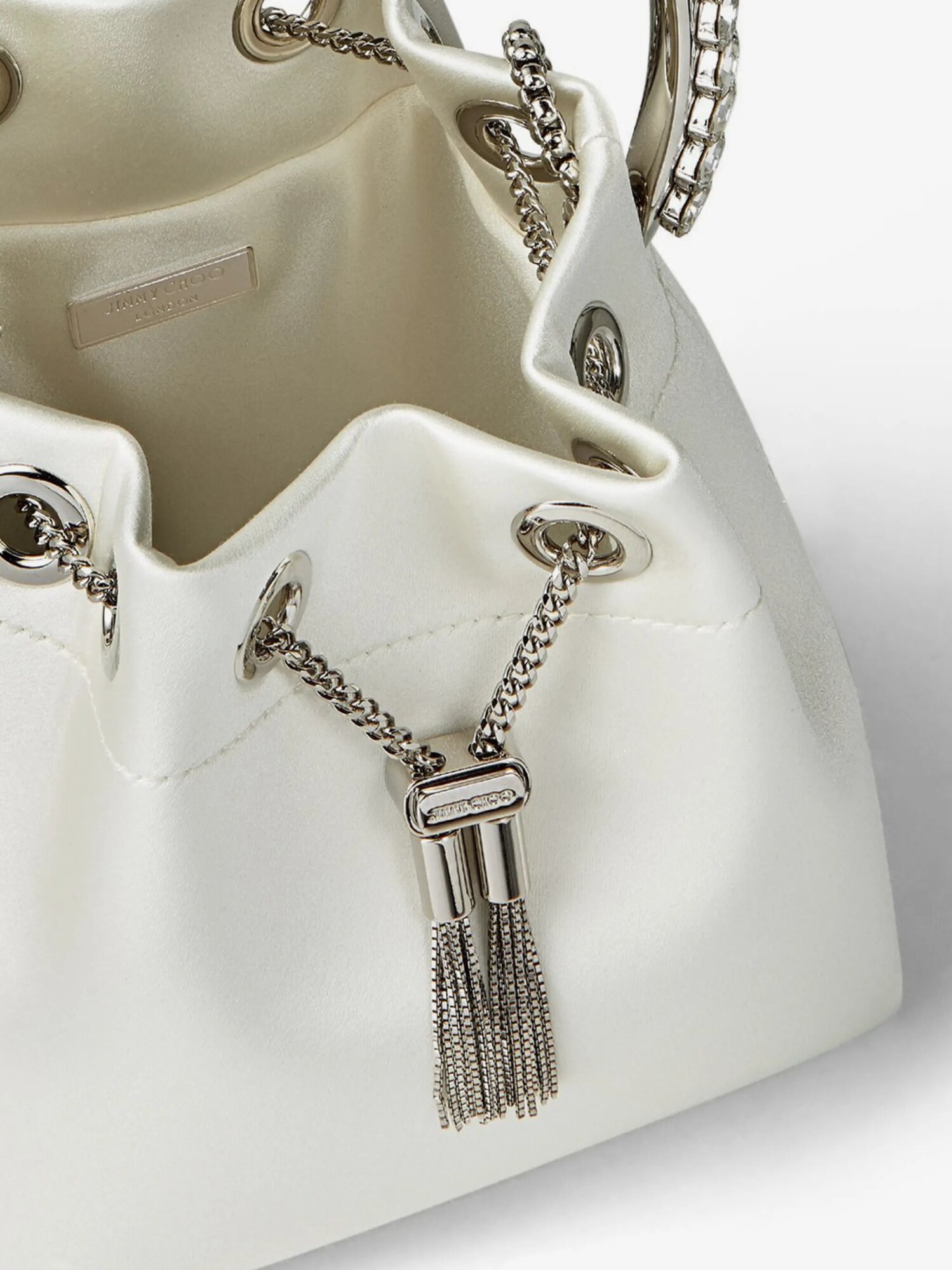 Сумка JIMMY CHOO Bon Bon, Silver — фото 1