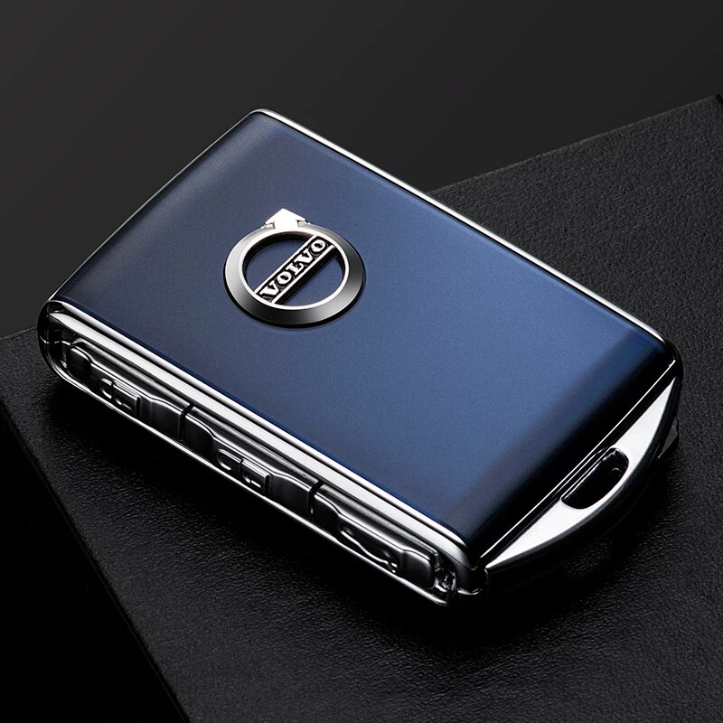 Кейс для ключей Volvo матового светло-голубого цвета для моделей XC60, S90, S60, XC90, XC40, V40, V60