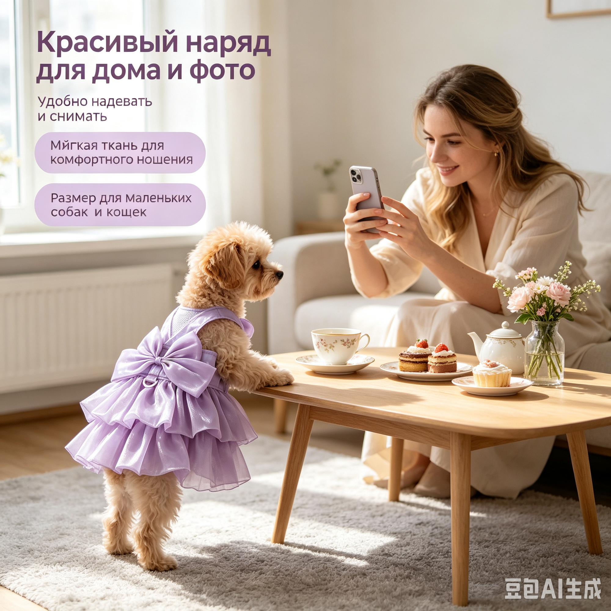 Юбка для домашних животных, одежда, длина по спинке 26 см, вес домашних животных не превышает 9 кг M, L