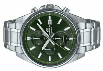 Наручные часы CASIO Edifice, серебристый/зеленый — фото 1