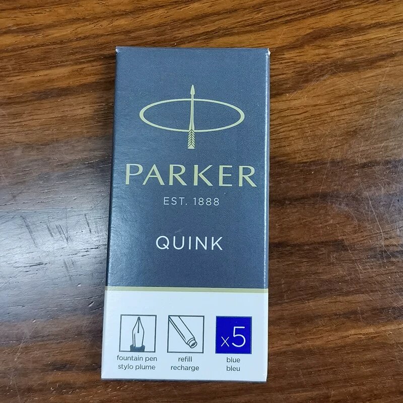 Заправка для перьевых ручек Parker, синий цвет, совместимая с ручками Parker, 1 шт, высококачественная замена