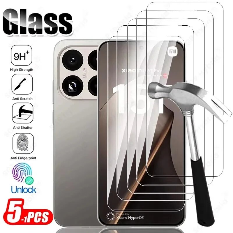 Защитное Стекло HD Для Xiaomi 15T Pro, 14T Pro, 13T, 12T, Xiaomi 11 Lite 5G NE, 3PCS Tempered Glass