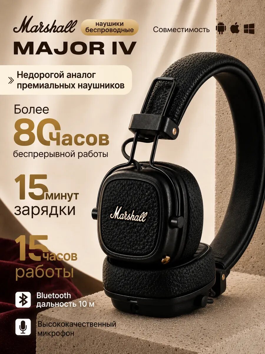 Наушники беспроводные накладные Marshall Major 4