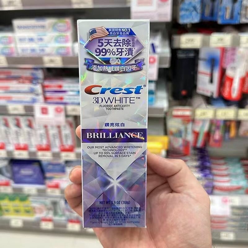 Отбеливающая зубная паста Crest 3D White Brilliance Teeth Whitening Toothpaste, Vibrant Peppermint, 110 г