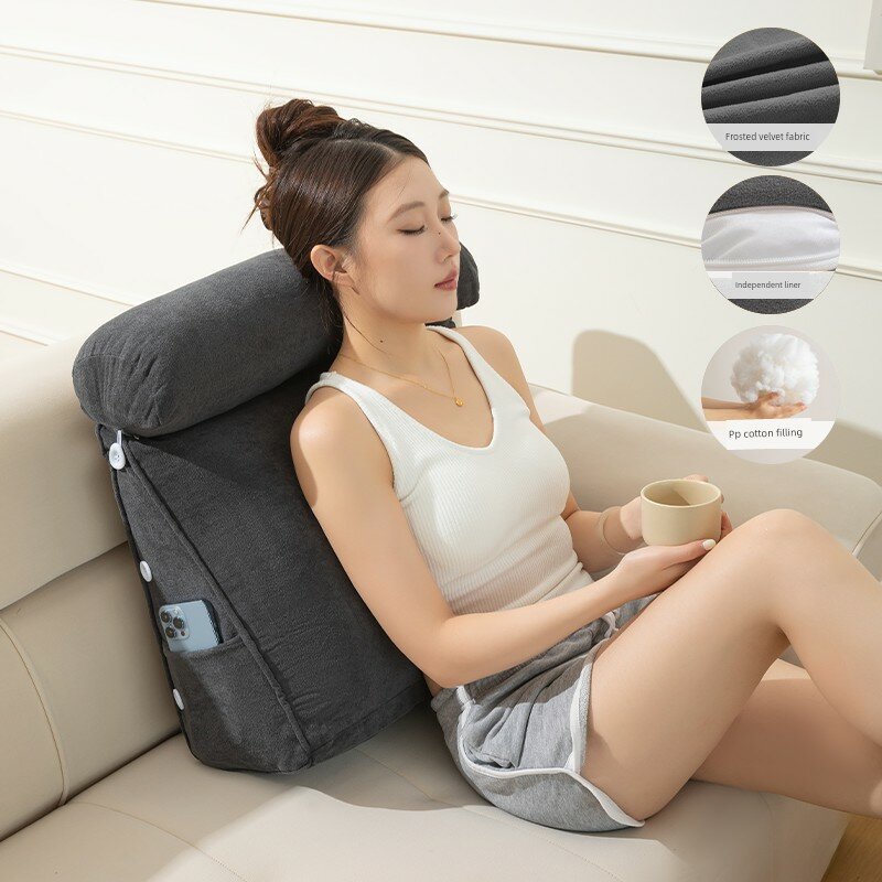 Подушка для поясницы Miniso из премиального кашемира, подушка для изголовья, мягкая большая подушка-спинка, подушка для