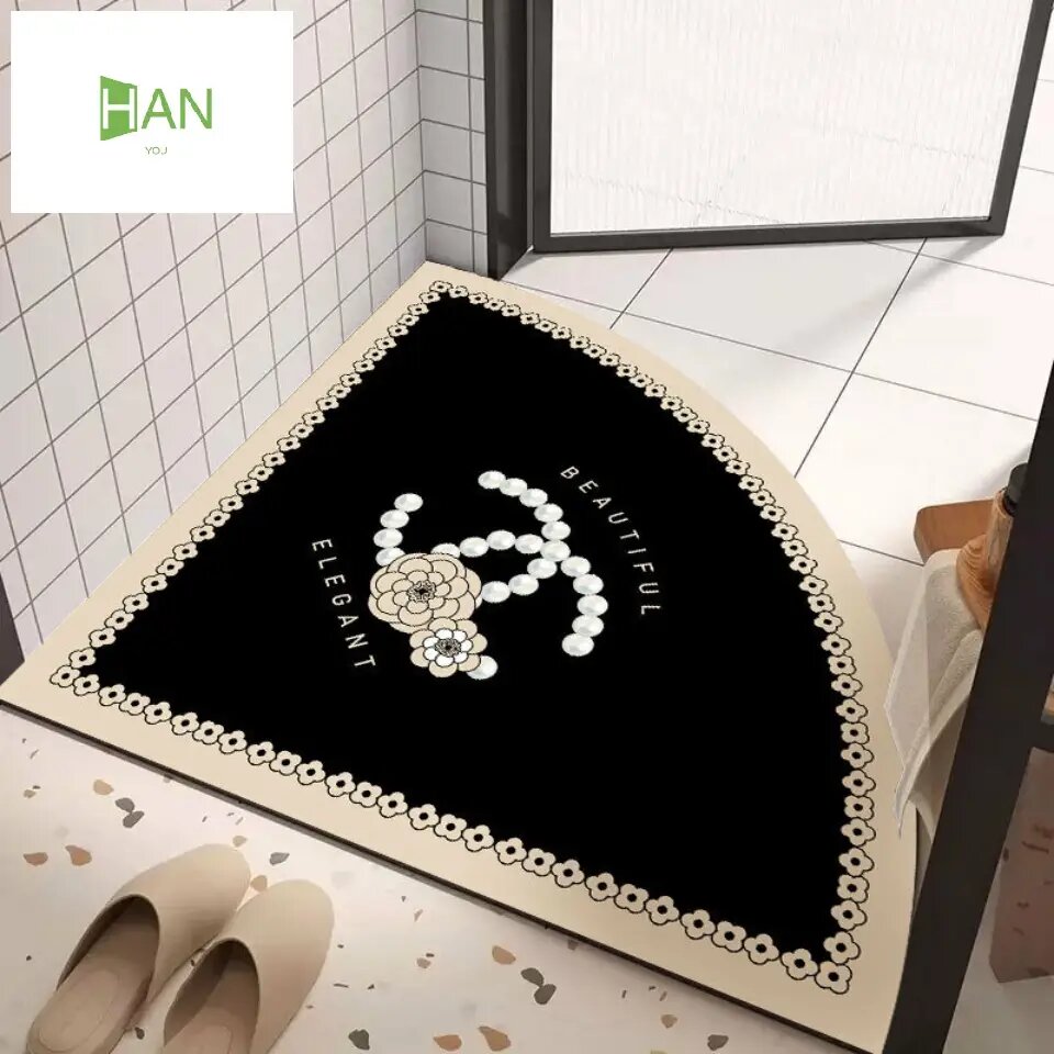 Мягкий коврик Ranman Zhuangyuan из диатомитовой глины, форма веера 80x80 см для аквариума