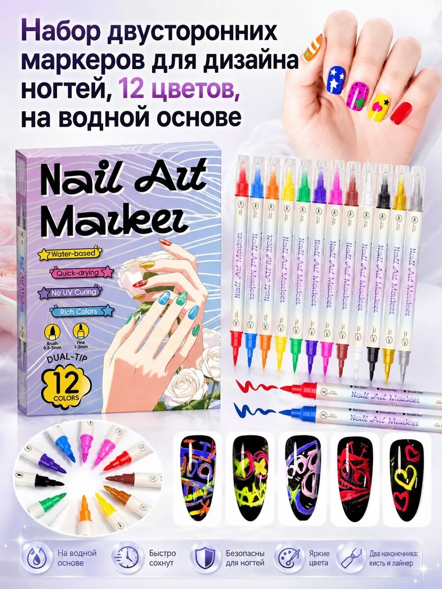 Маркер с лакоме для ногтей