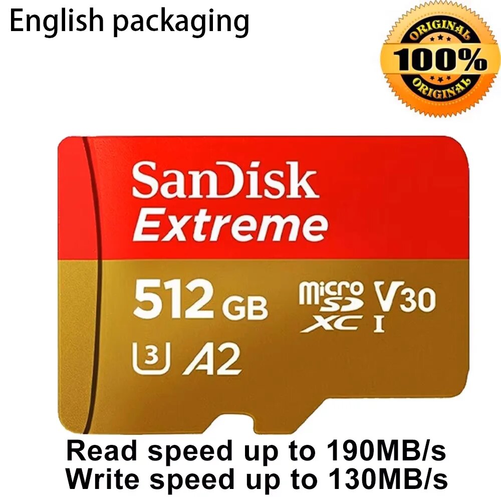 SanDisk Extreme microSD 512GB Gold V30 A2