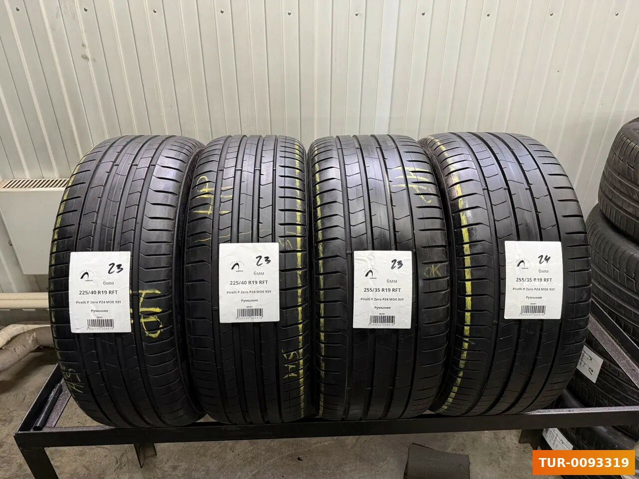 Комплект (4 шт) летних БУ шин Pirelli P Zero PZ4 225/40 R19 25% износ 8188555846 RunFlat