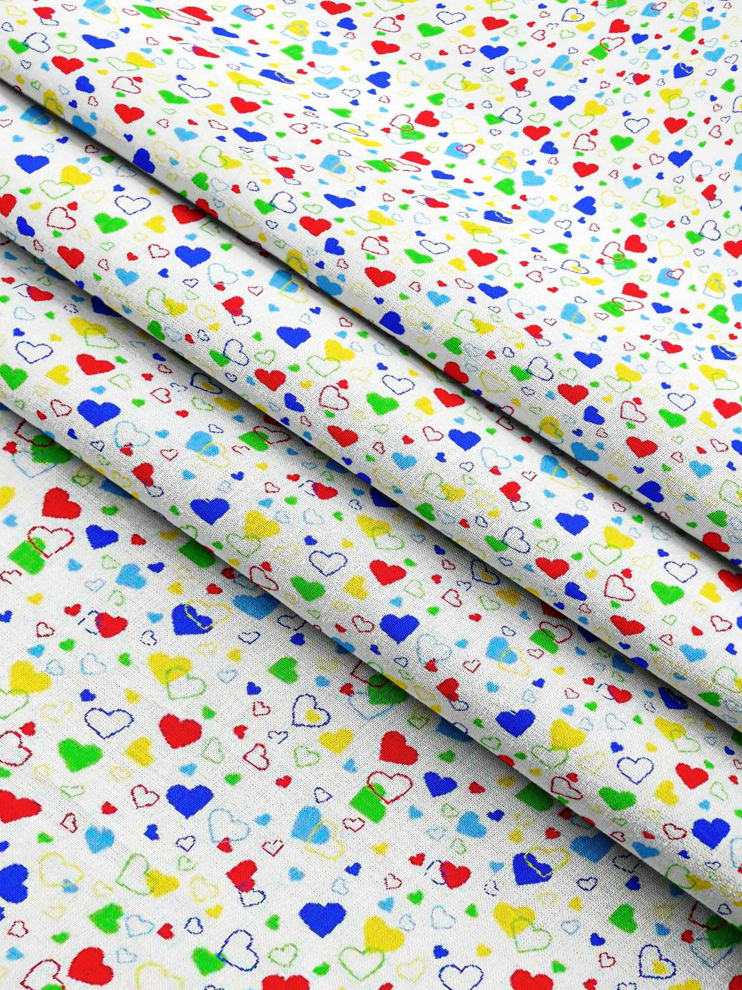 Ткань для шитья и рукоделия, Ситец, Хлопок, цв. белый, Длина 2.5 м, Ширина 95 см, Плотность 90 г/кв. м