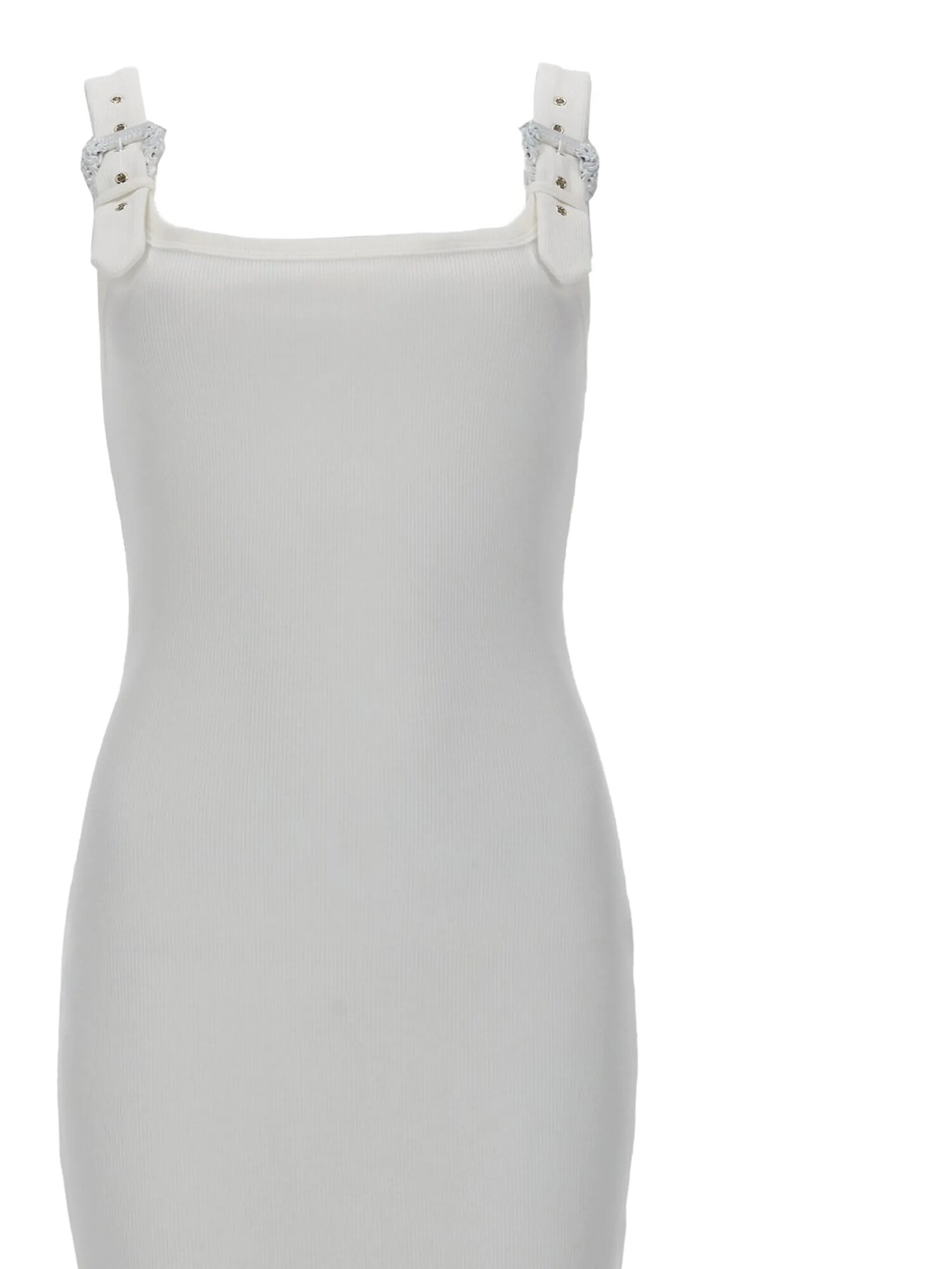 Платье Versace Jeans Couture Buckle strap midi dress, размер 38, white — фото 1