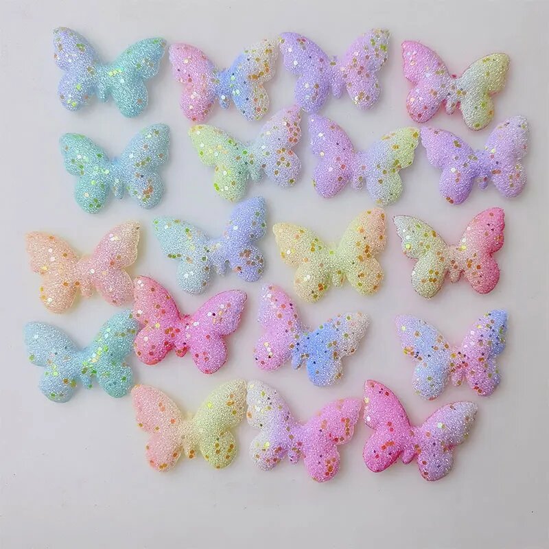 30 Блестящих бабочек для скрапбукинга, Mixed color