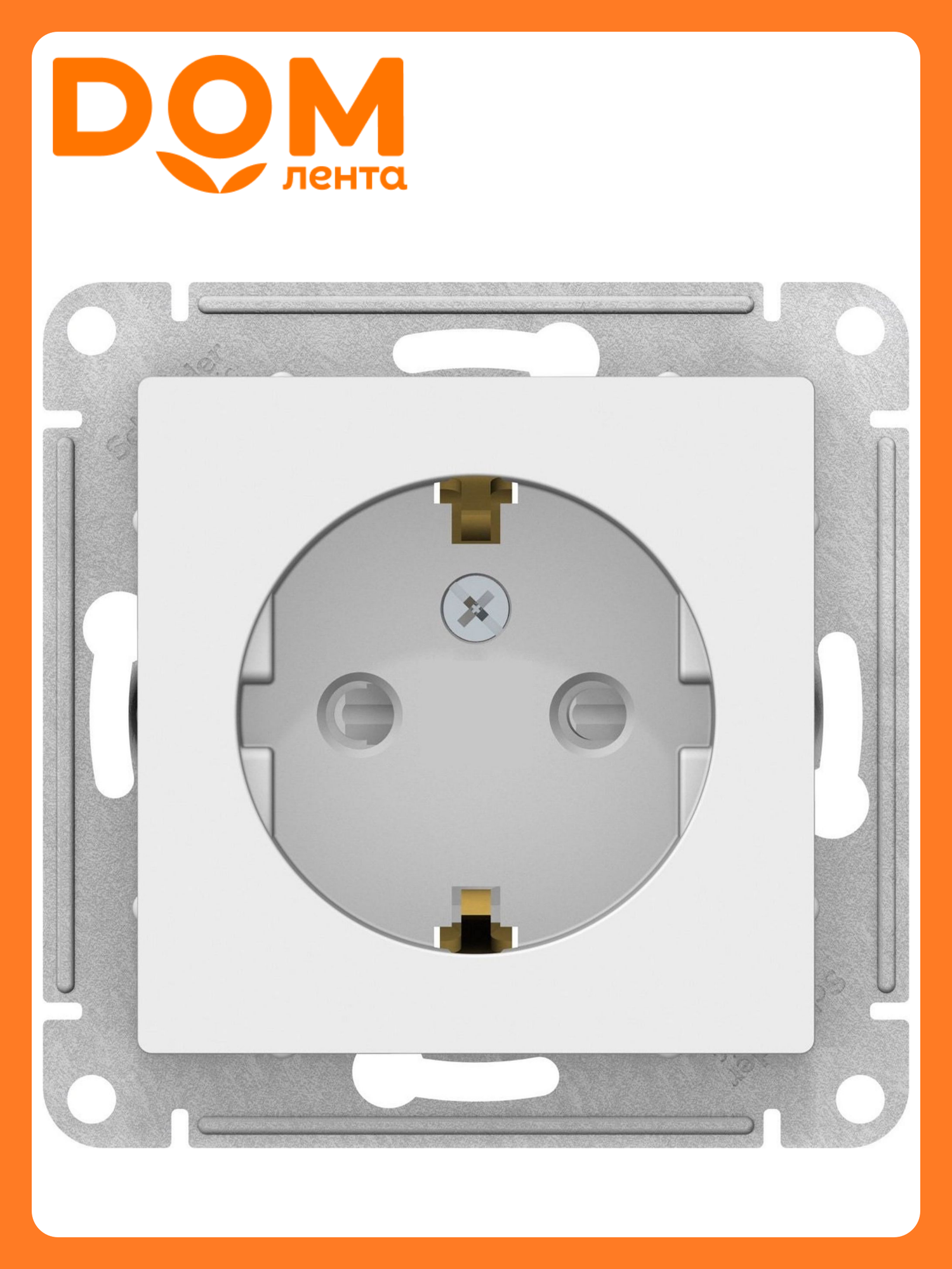 Розетка Schneider Electric AtlasDesign ATN000145, белая, классическая, геометрический дизайн