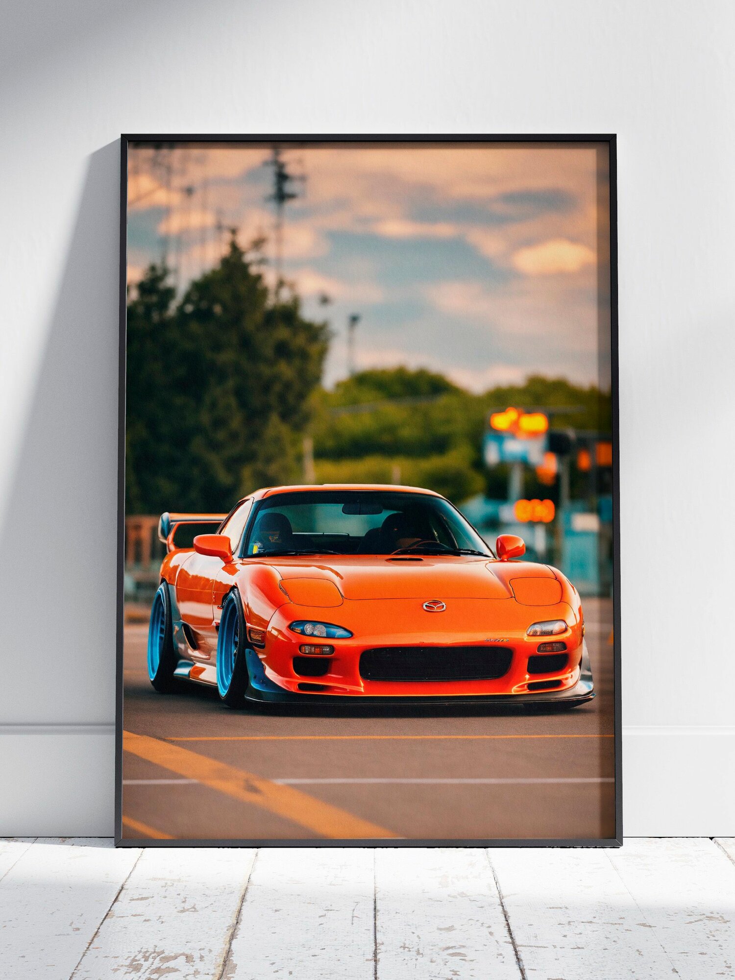 Плакат на стену для интерьера Легенды Авто (Мазда RX7 - Mazda RX7 2) - Постер по машине формата A3 (30x42 см)