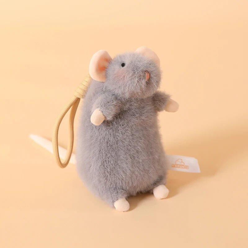 Плюшевая игрушка мышь biscuit puppy 15cm pendant grey
