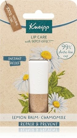 Бальзам для губ Kneipp Repair & Prevent Lemon Balm & Chamomile, прозрачный, 4,7 г