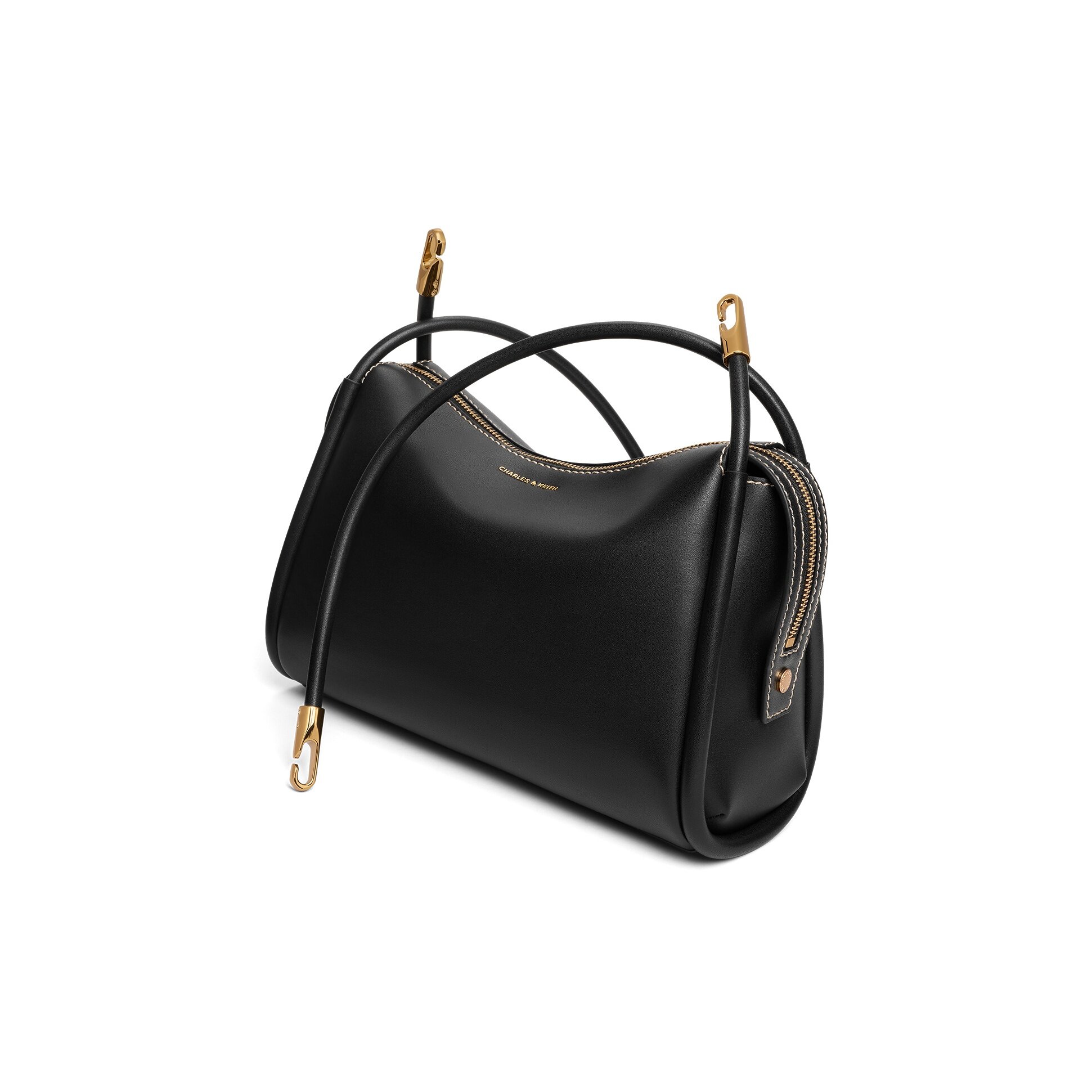 Сумка CHARLES & KEITH, фактура матовая, черный — фото 1