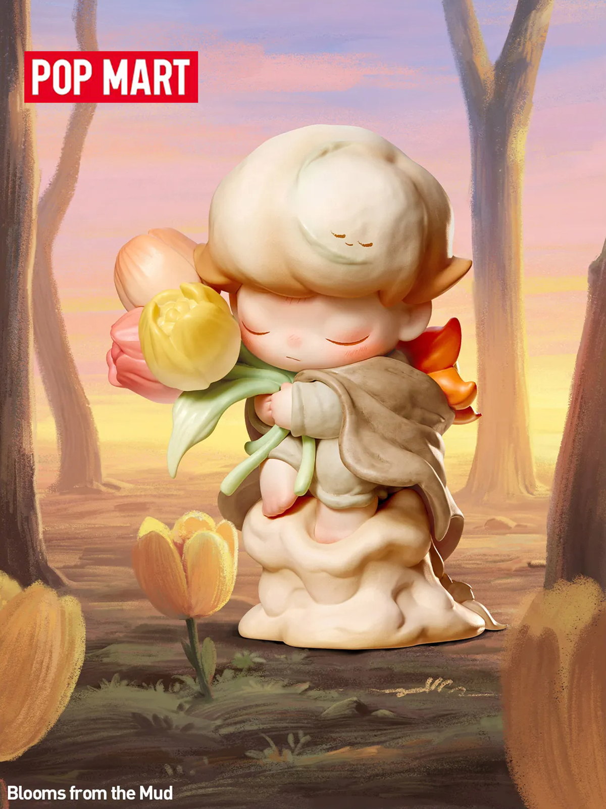 Коллекционная фигурка Pop Mart DIMOO Memories We Hold Series Figures-Blooms from the Mud, игрушка-сюрприз, пластик, 10 см