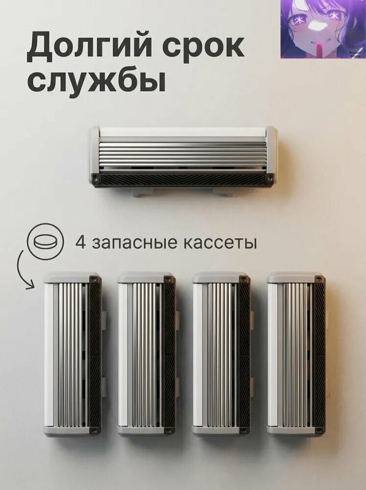 4 переменные кассеты эволюция Дамслера, 6 лезвий