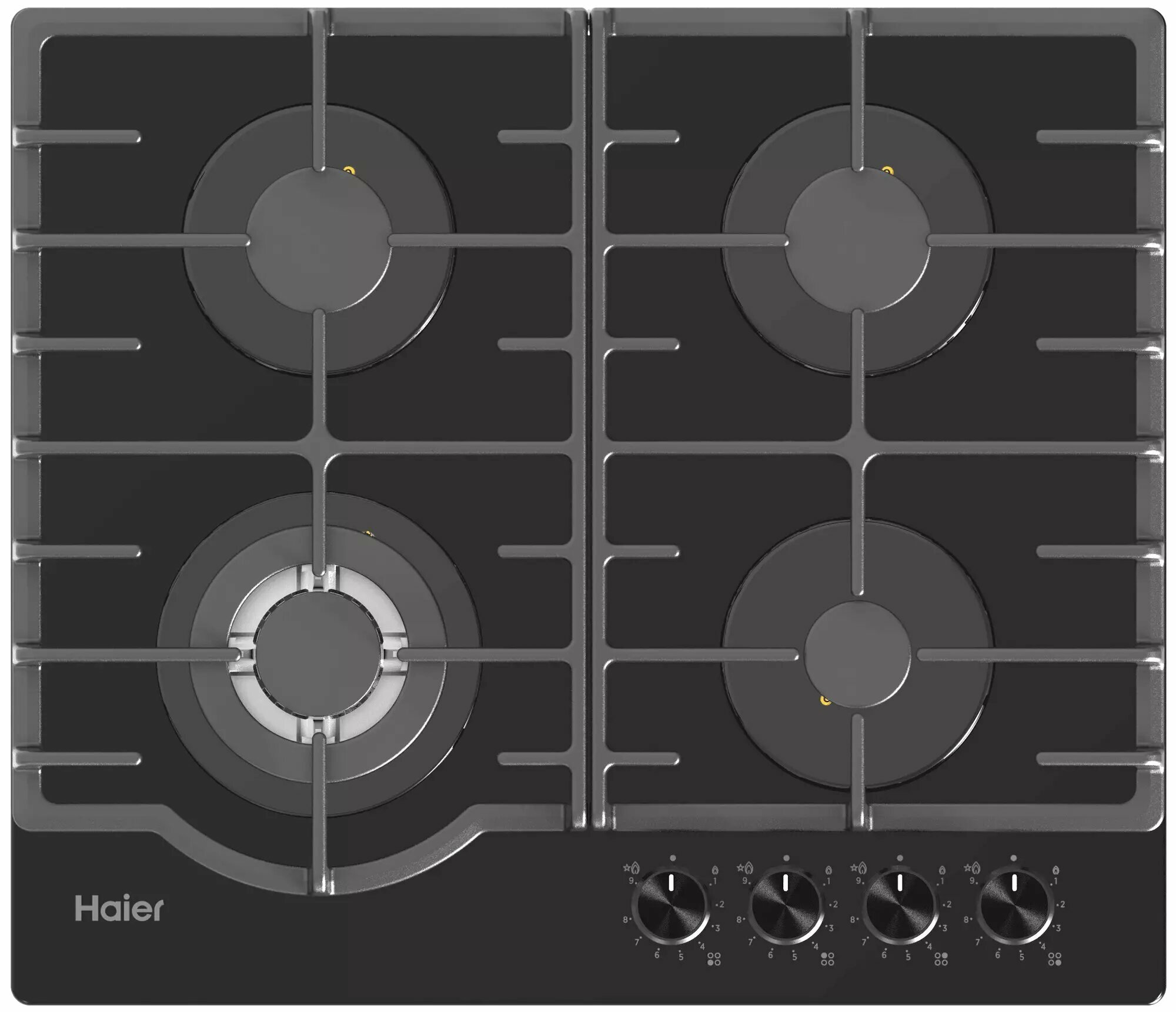 Варочная панель Haier HHX-G64RFVLB, 4 конфорки, закаленное стекло