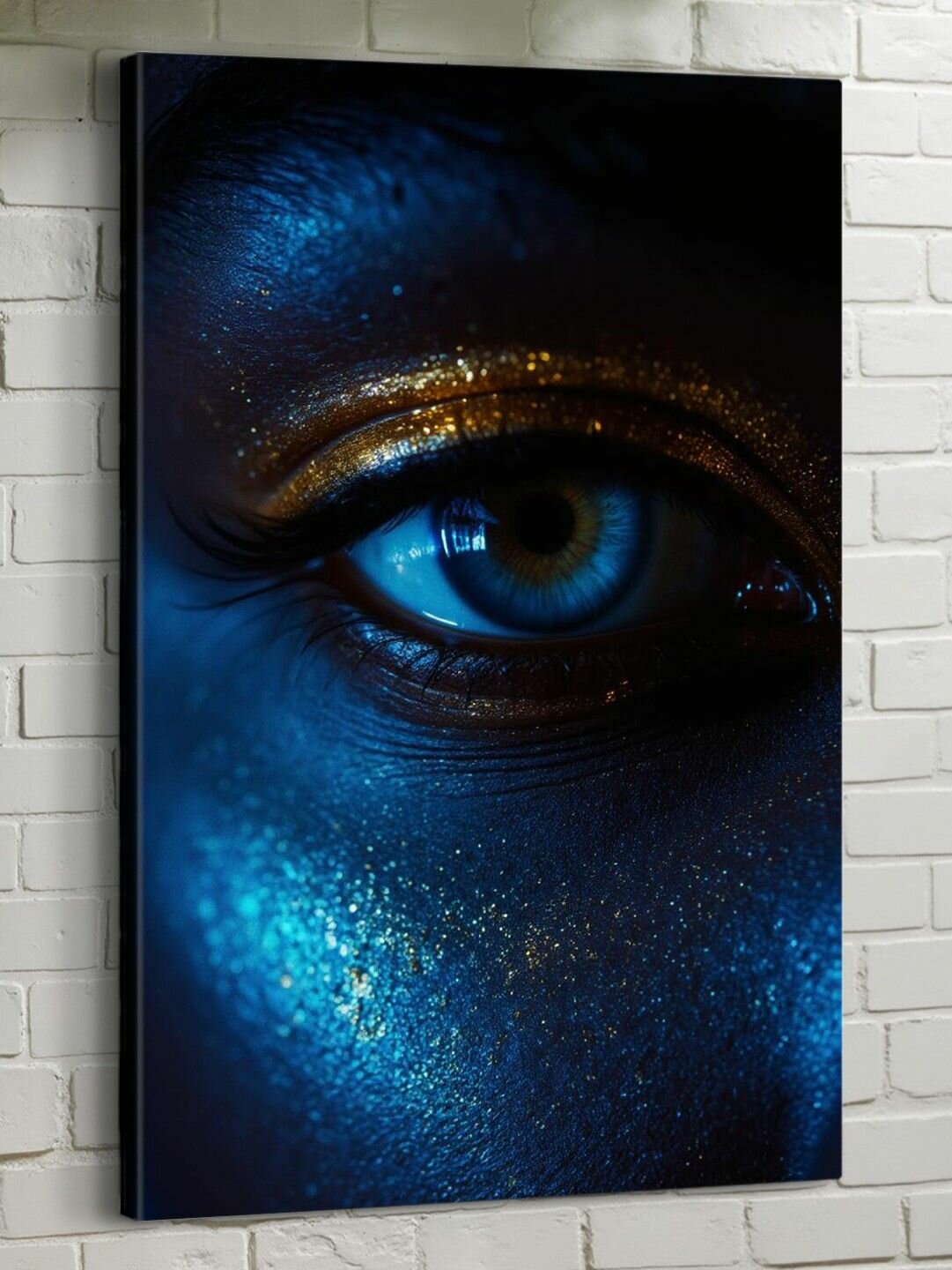 "Obsidian Iris" - картина на холсте, 80x50 см.