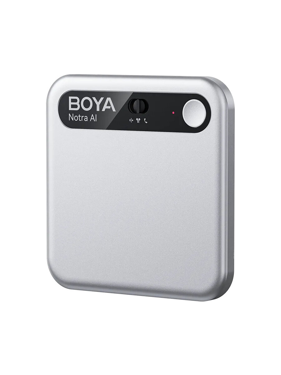 BOYA Notra AI, серебристый, беспортативный диктофон