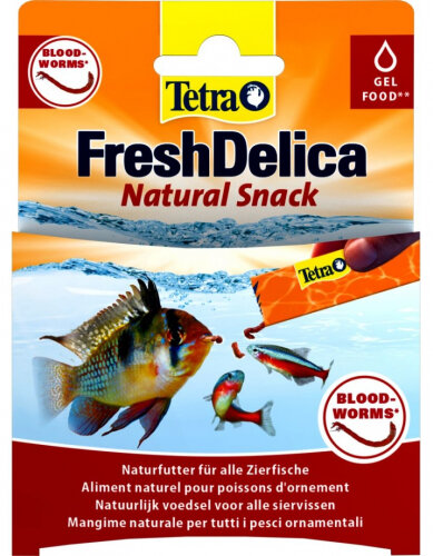Корм натуральный Tetra FreshDelica Bloodworms 48г желе мотыля