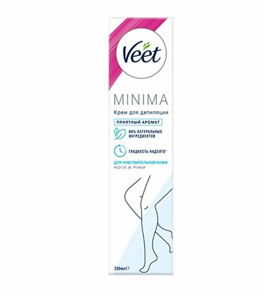 Крем Veet Minima для депиляции для чувствительной кожи, 200мл